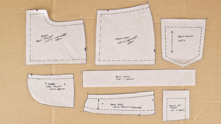 How to Create Patterns From Existing Clothing - Jeans Part 3 ...